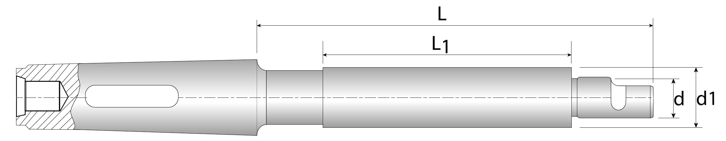 Taper Shank Arbor for Back Spot Face Cutter Metric