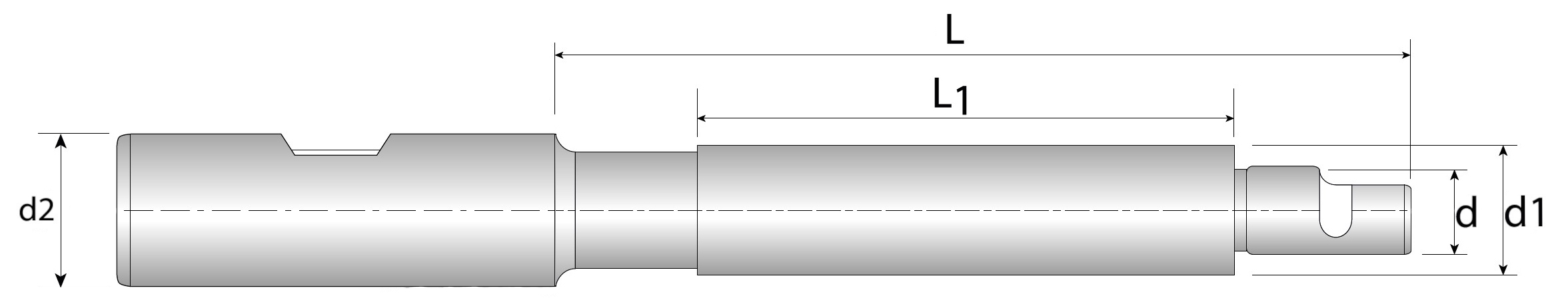 Straight Shank Arbors for Back Spot Facing Cutters Metric